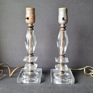 Accents | Vintage Small Acrylic Lucite Lamps Set Of 2 Vanity Table Desk ...